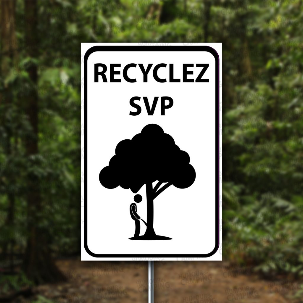 Danger : homme au travail (barbecue) - Humour de camping